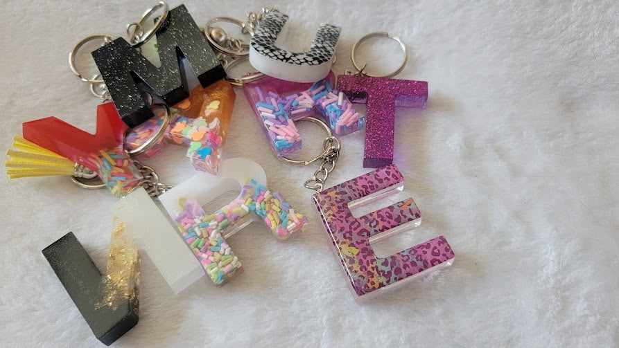 Resin Letter Key Chains – Crafty Yentas